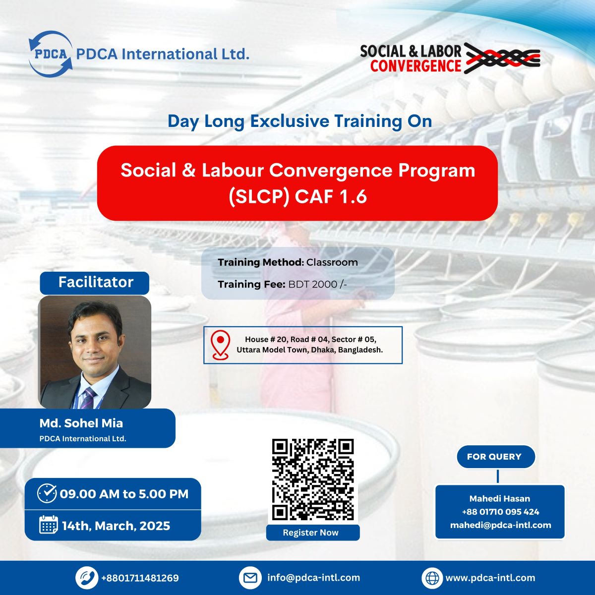 Day-long training on the Social and Labour Convergence Program (SLCP ...